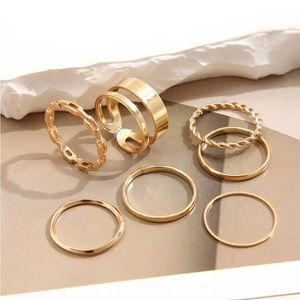 Jewelry | New 7 Piece Ring Set Stackable | Poshmark